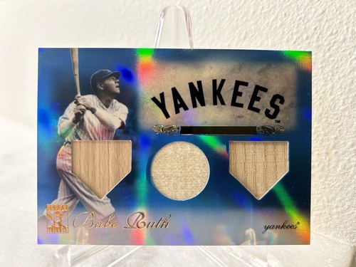 BABE RUTH 2009 DUAL JERSEY BAT GAME USED WORN MATERIAL PATCH THREADS ...