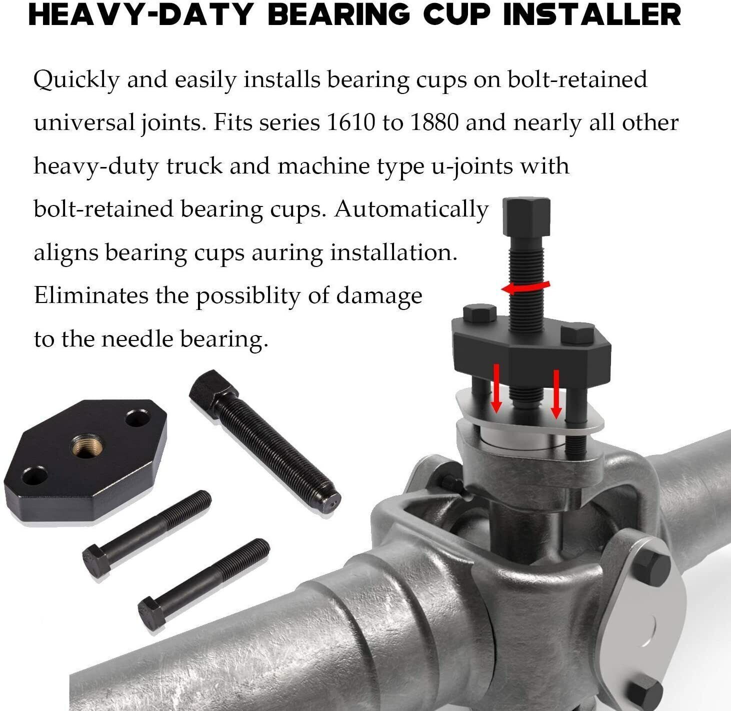10102 U-Joint Puller and 5192 Bearing Cup Tool for Class 6-8 Trucks ...