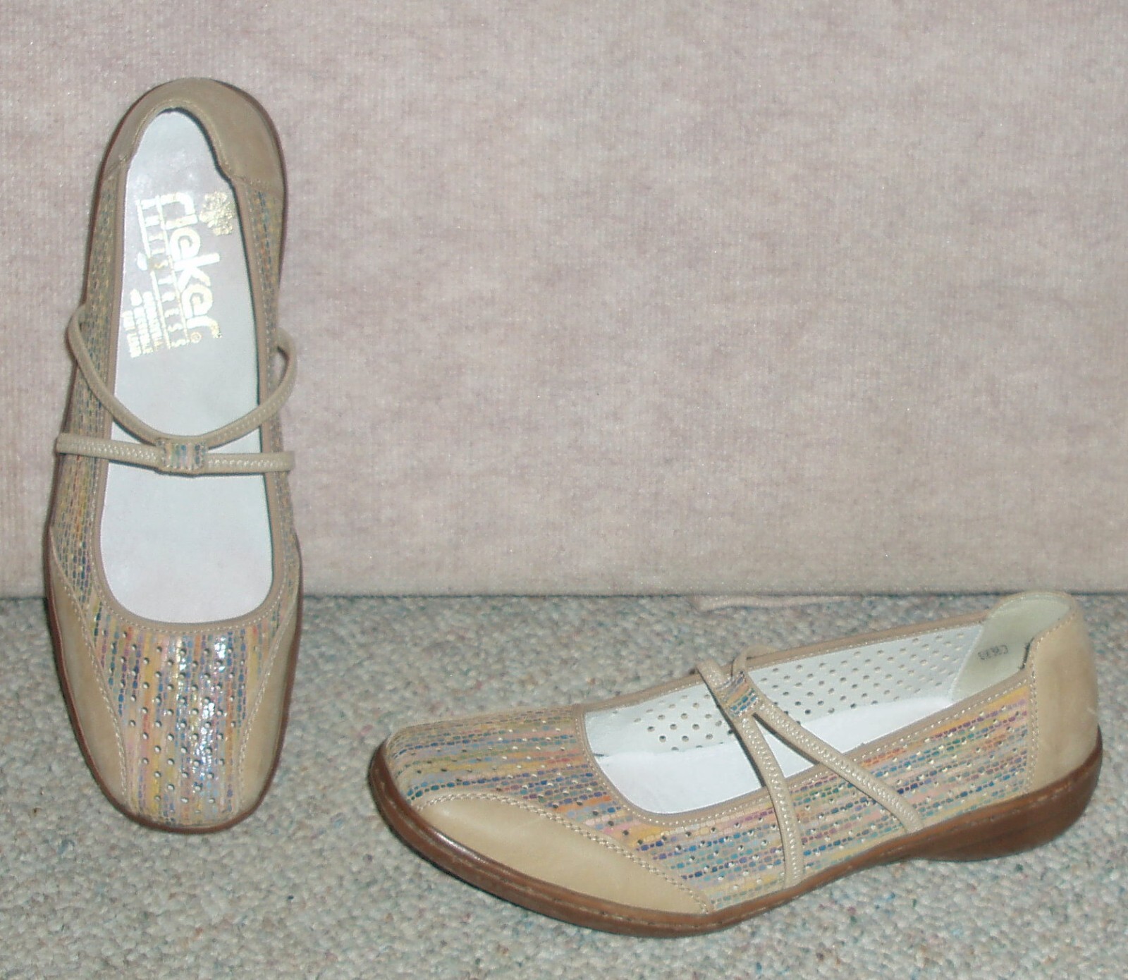 Women's RIEKER antistress Mary Jane flats shoes , siz… - Gem