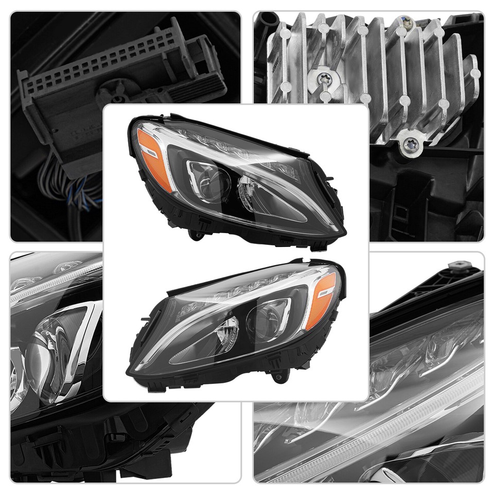 For 2015-2018 Mercedes Benz C-Class C300 W205 LED Headlights Left ...