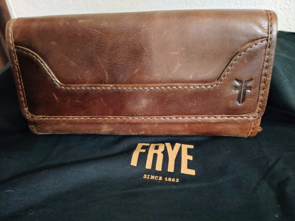 Frye Purse and Wallet Set Brown Leather Shoulder Bag Satchel Bag | eBay