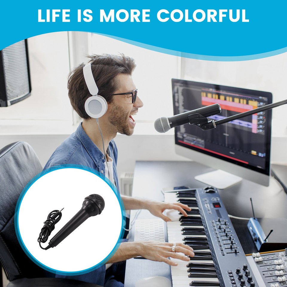 Keyboard Microphone 3.5mm Small Port Keyboard Portable Microphone ...