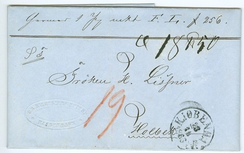DENMARK: Address letter for parcel Copenhagen to Holbaek 1863. | eBay