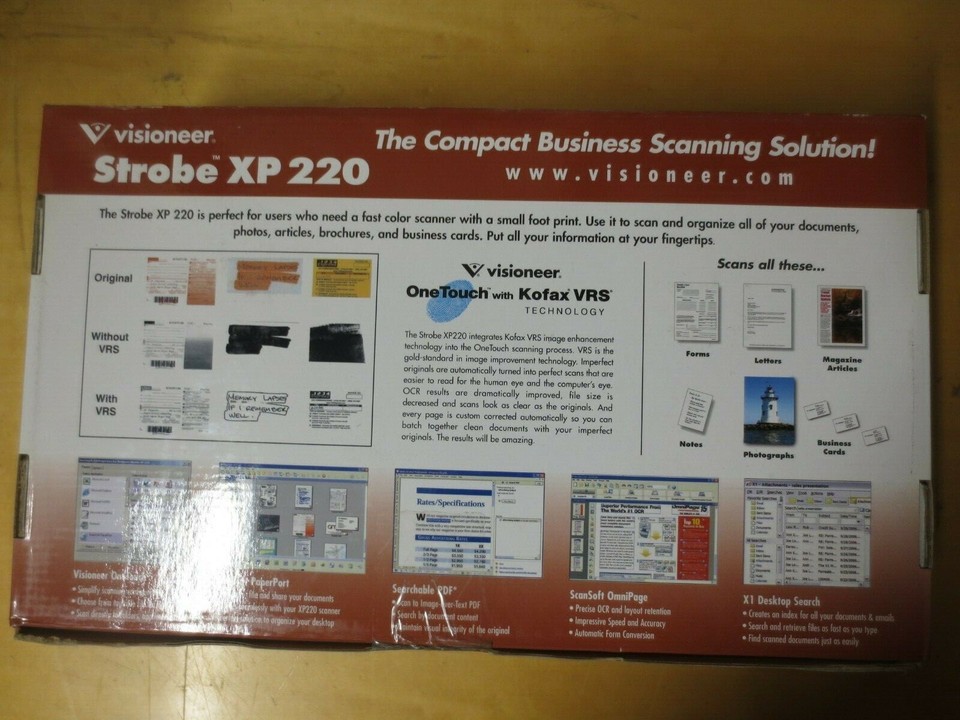 Visioneer Strobe XP 220 Portable Scanner | eBay