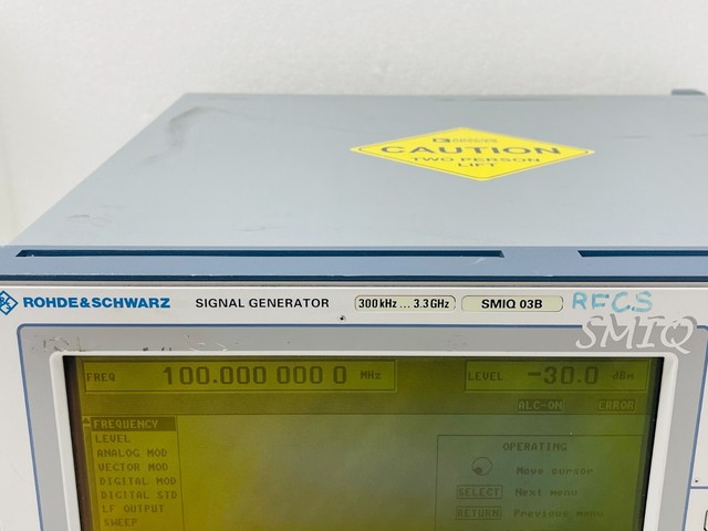 Rohde & Schwarz SMIQ03B Signal Generator 300 KHz - 3.3 GHz for sale ...