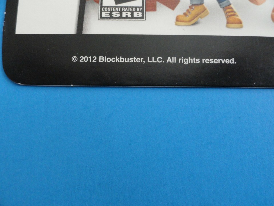 NINTENDO DS WRECK-IT RALPH BLOCKBUSTER VIDEO SHELF DISPLAY BACKER CARD ...
