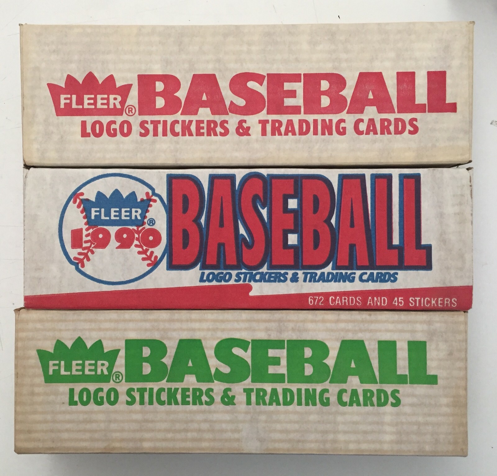 1988 1989 1990 Fleer Factory Set Lot- Includes Ken Griffey Jr. RC -FREE ...