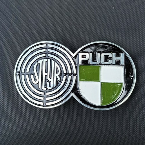 steyr puch CAR VINTAGE BUCKLE LOGO fibbia Schnalle HAND MADE fiat 500 ...