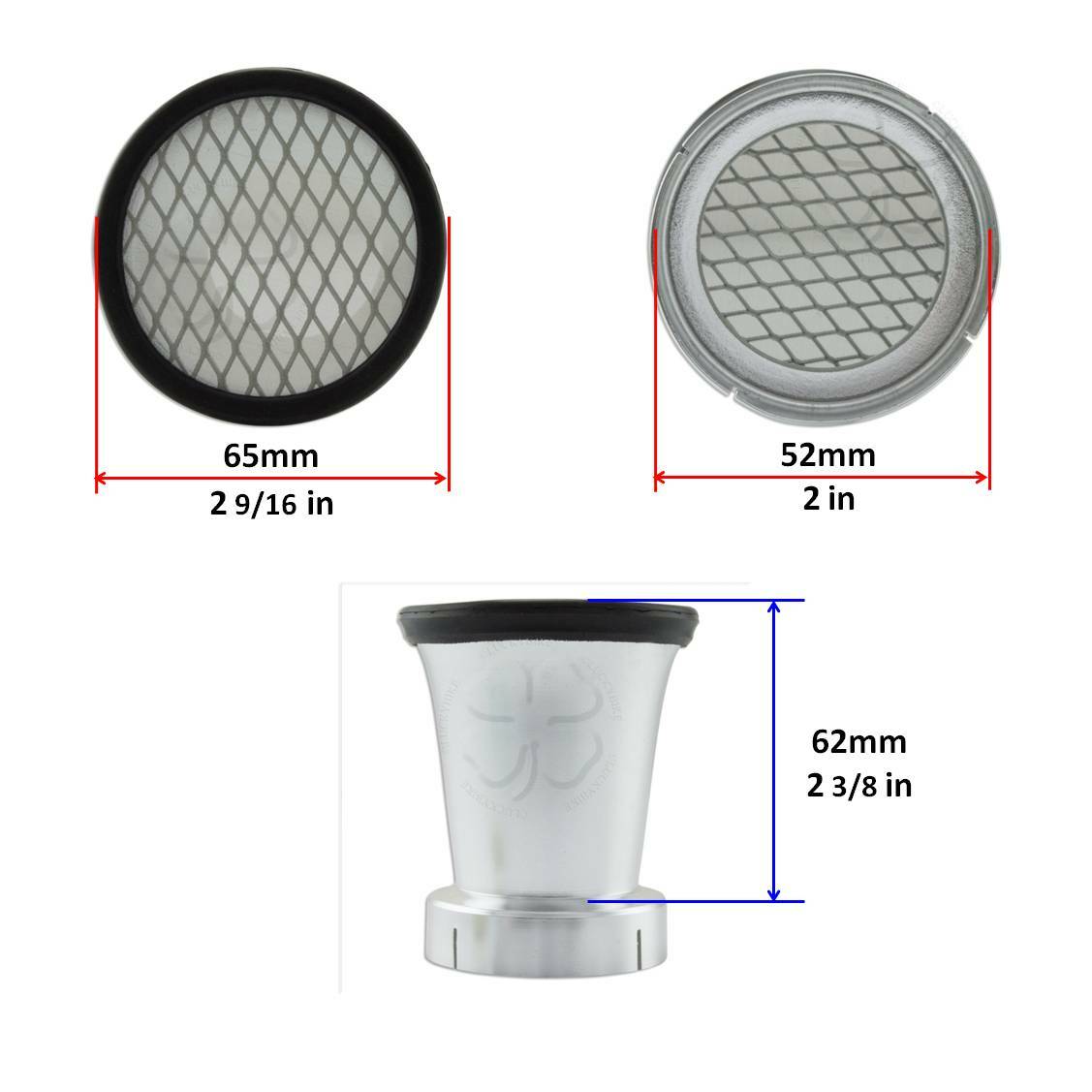 2x Velocity Stack 52mm x 62mm Intake Mesh Racing Carburetor Air Filter ...