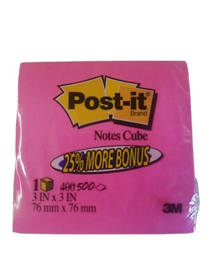 Post-it Notes Cube, 2027-B, 3 in x 3 in 500ct New Sealed | eBay