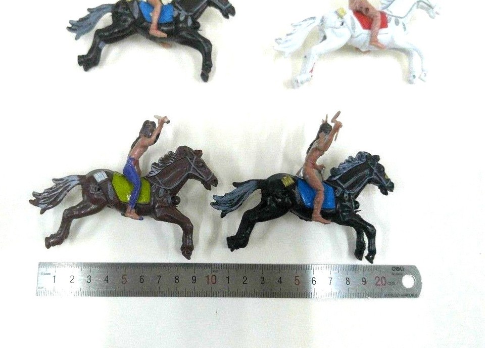 G Scale 1:32 Painted Figures Horses Native Indians for Model Train ...