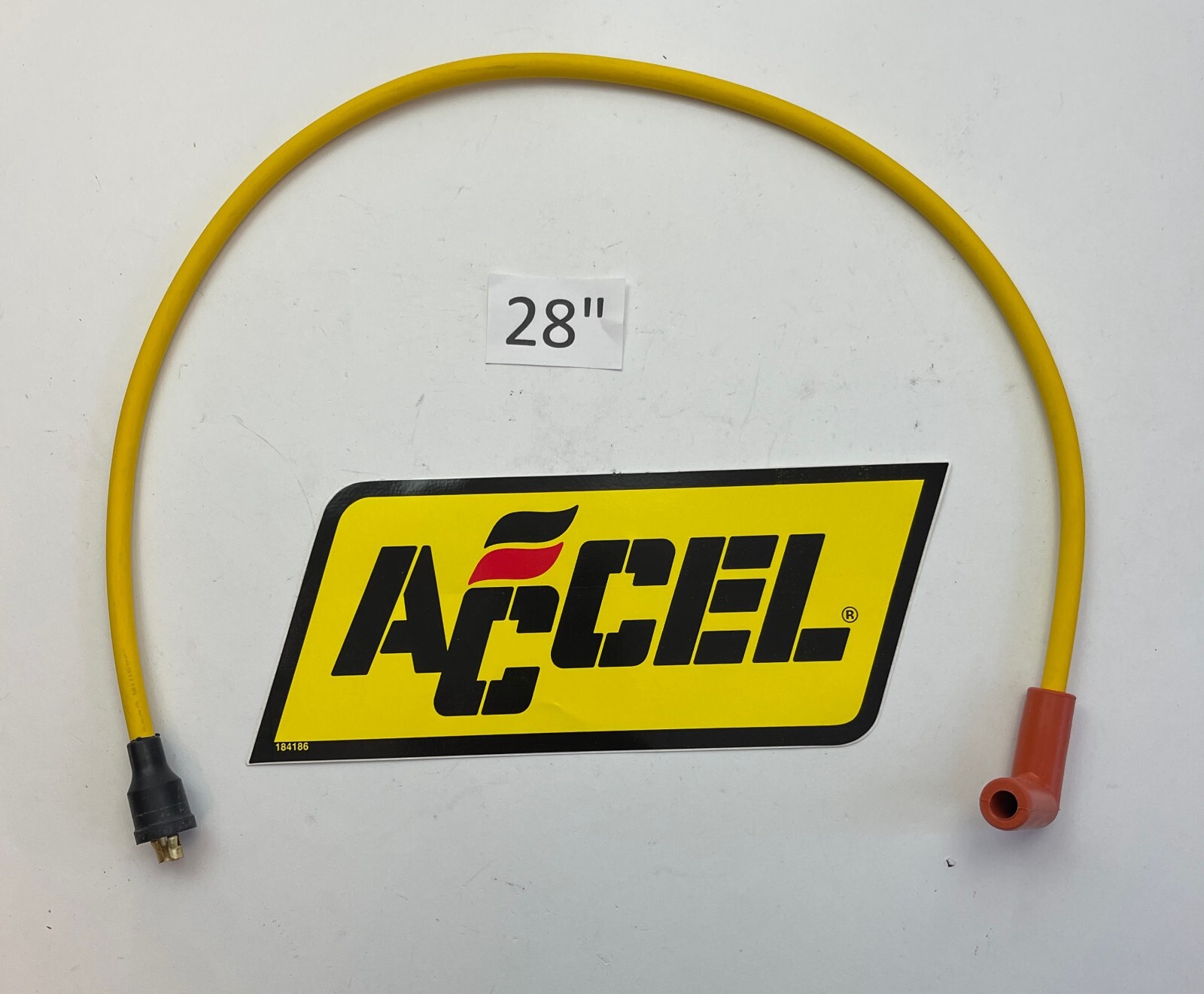 28" Single Replacement YELLOW Spark Plug Wire for Points Cap ACCEL 4042 ...
