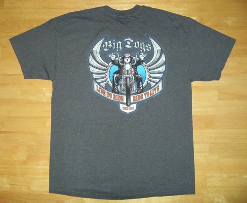 2004 Big Dogs Live To Ride Motorcycle Gray Shirt Adult XL 2000s Y2K | eBay