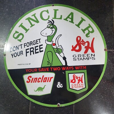 Signs - Porcelain Sinclair Sign