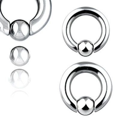 Surgical Steel Easy Pop Out Spring Loaded Captive Bead Ring Single Hoop ...