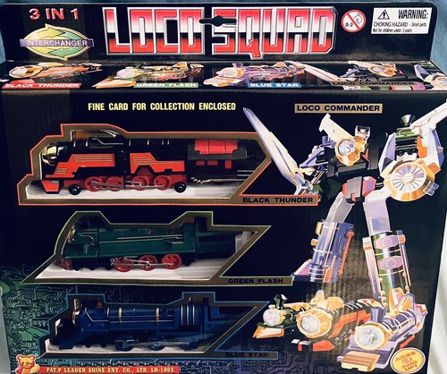 VINTAGE TRANSFORMERS 3 IN 1 LOCO SQUAD COMMANDER, TRAIN FIGURE ...