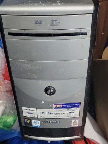 eMachines T3882 Intel PC 335 2.8Ghz 800MB RAM 80GB HDD Win XP Computer ...