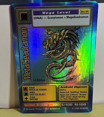 1999 1st edition Digimon Metalseadramon holo card | eBay