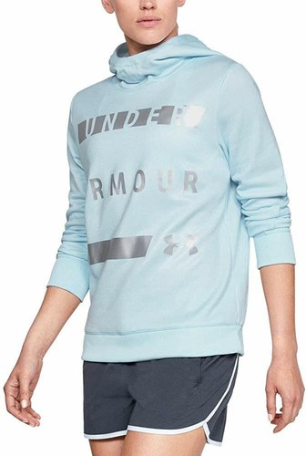 Under Armour Women's Synthetic Word Mark Fleece Pullover Small Halogen ...