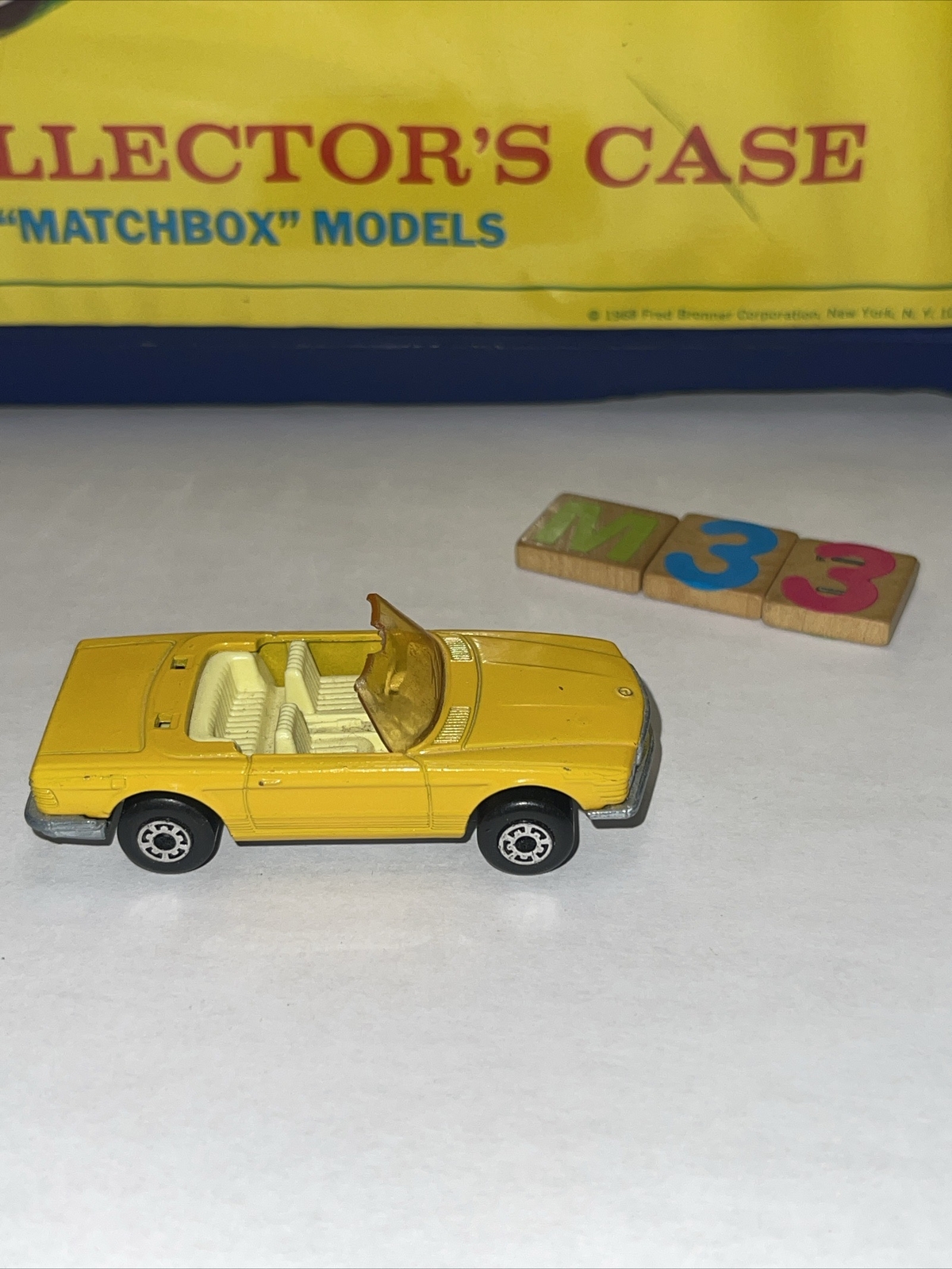 Vintage Matchbox Superfast No. 6 Yellow Mercedes 350 SL Lesney (Missing ...