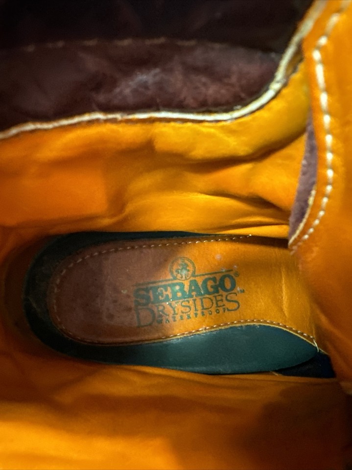 Vintage Sebago Drysides Sz 7.5 Men’s Maroon Color Waterproof Hiking ...
