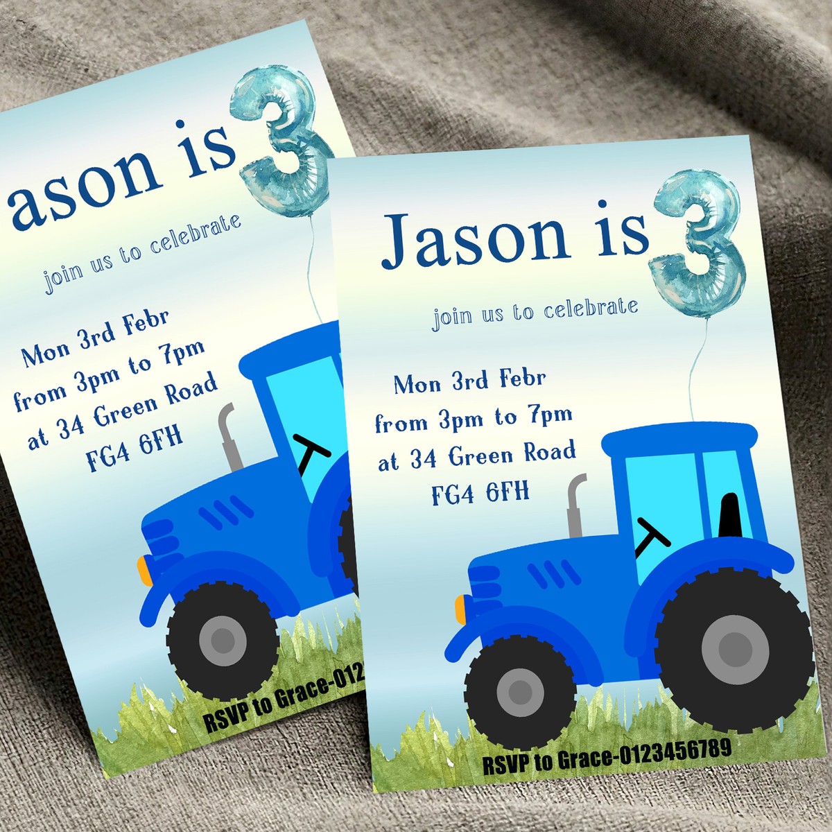 Tractor Themed Boy Baby Shower Invitations 2.45K+ Free Templates For