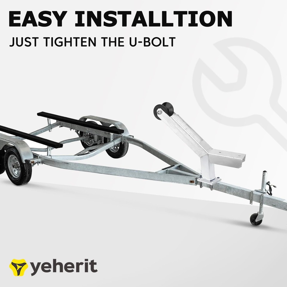 Boat Trailer Winch Stand with Roller,Fits3"x4"Frames,Multiple Height ...