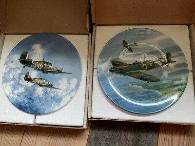 Collectible Commemorative Set of2 Spitfire Display Plates From Bradford ...