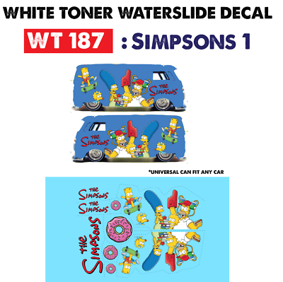 WT187 White Toner Waterslide Decals SIMP SONS 1 For Custom 1:64 Hot ...