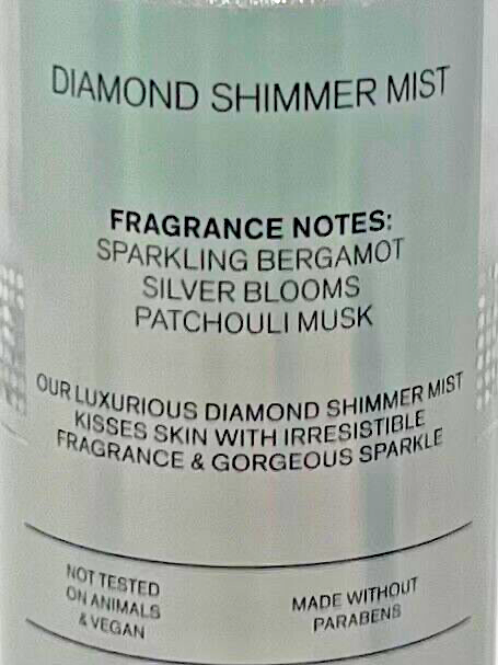 2 NEW BATH & BODY WORKS PLATINUM DIAMOND SHIMMER MIST SPRAY 4.9 OZ ...