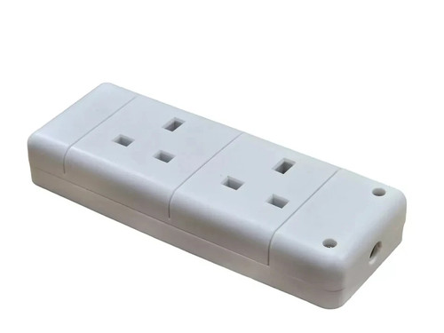 Rewireable 13A Trailing Double Socket 3 Pin Extension Socket 2 Gang ...