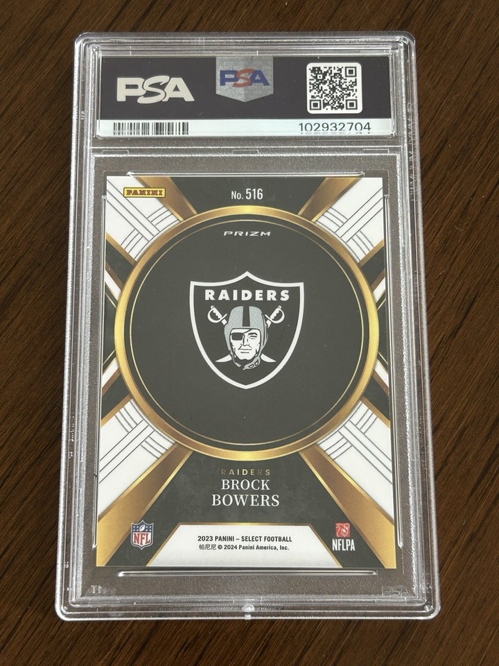 BROCK BOWERS 2023 SELECT XRC REDEMPTION ROOKIE SILVER RC PSA 10 #516 | eBay