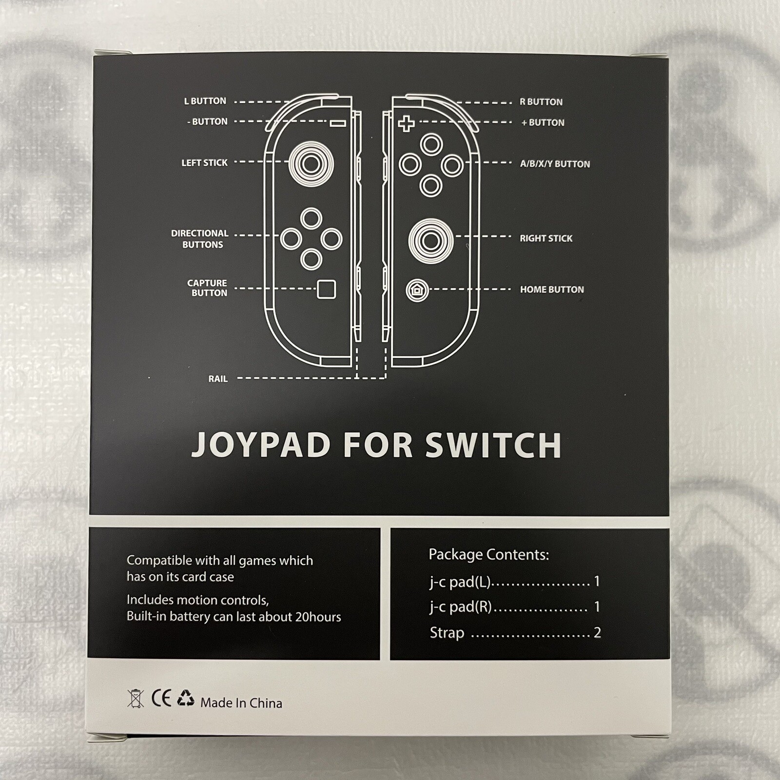 PEGLY Switch Controller Replacement for Nintendo Switch Joy-con with L ...