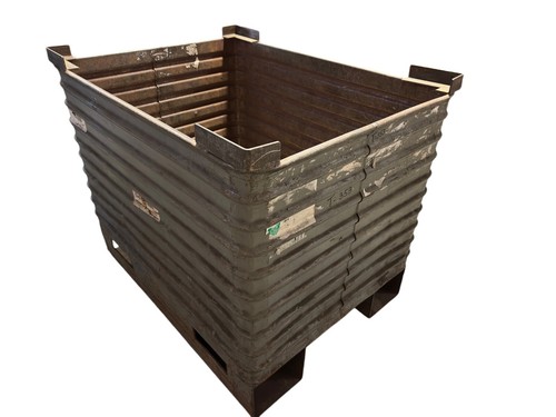Rigid Steel Bulk Stackable Container 4000+# capacity 36 x 48 x 38 | eBay