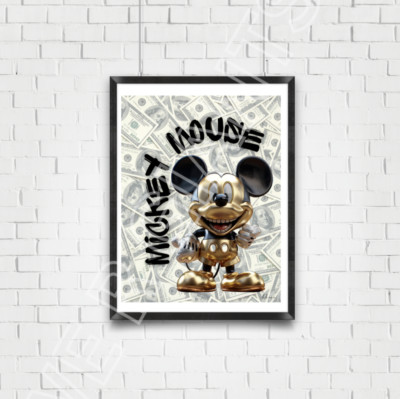 Mickey Mouse Money Art Print 11" x 14" | eBay