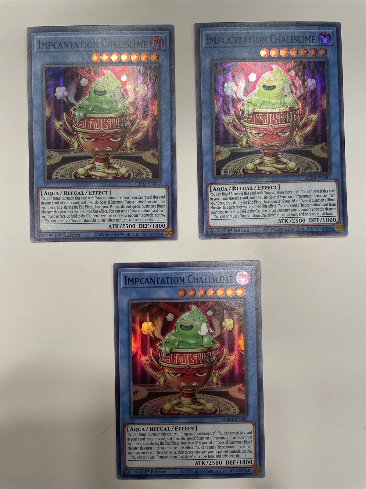 3x (M/NM) - Impcantation Chalislime - GEIM-EN047 - Super Rare 1st ...