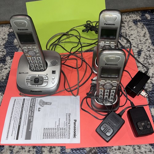 Panasonic DECT 6.0 Plus Cordless Phones Charging Bases Answering ...