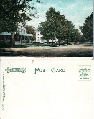 MOORESTOWN N.J. CHESTER AVENUE ANTIQUE POSTCARD | eBay