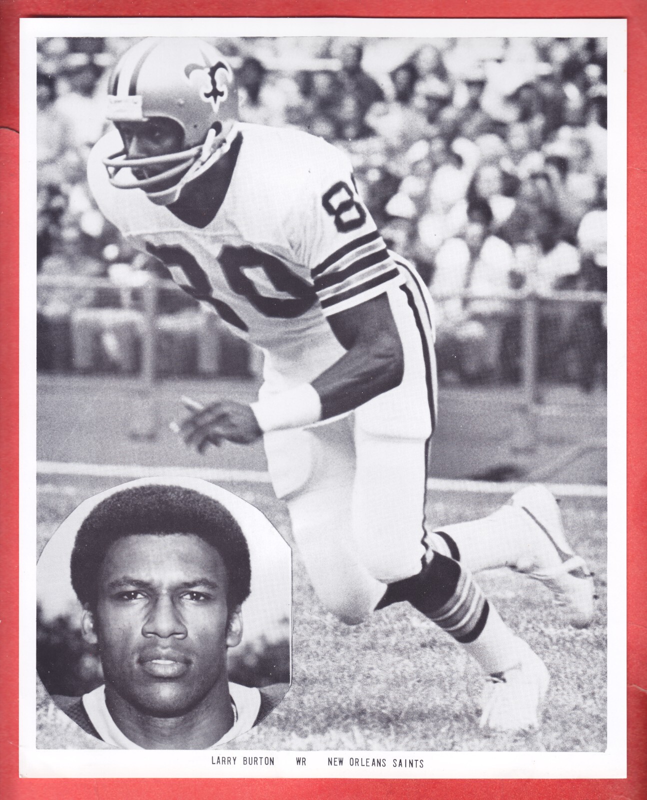 1976 NEW ORLEANS SAINTS TEAM ISSUE 8 X 10 LARRY BURTON NM/MT | eBay