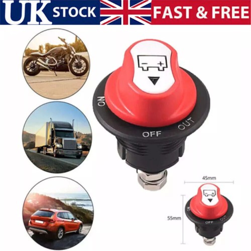 12V 100A Battery Switch Isolator Cut Off Kill For Car Knob Marine Boat ...