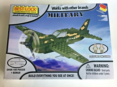 BEST-LOCK, Military P-40 Fighter Plane w/ 2 Minifigs and Over 100 ...