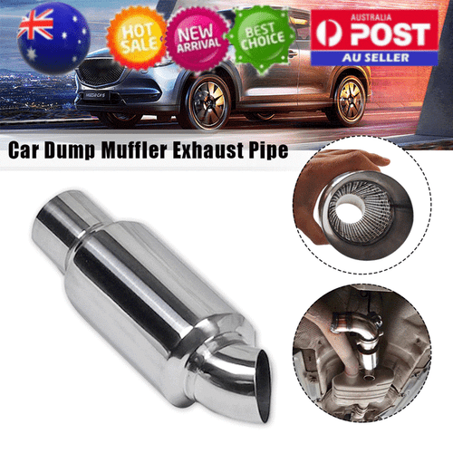 2 Inch Inlet Outlet Car Exhaust Tailpipe Dump Muffler Tip Sound Tuning ...