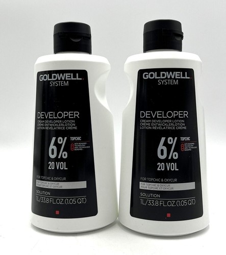 Goldwell 20 Volume Cream Developer For Topchic/Oxycur 33.8 oz-2 Pack ...