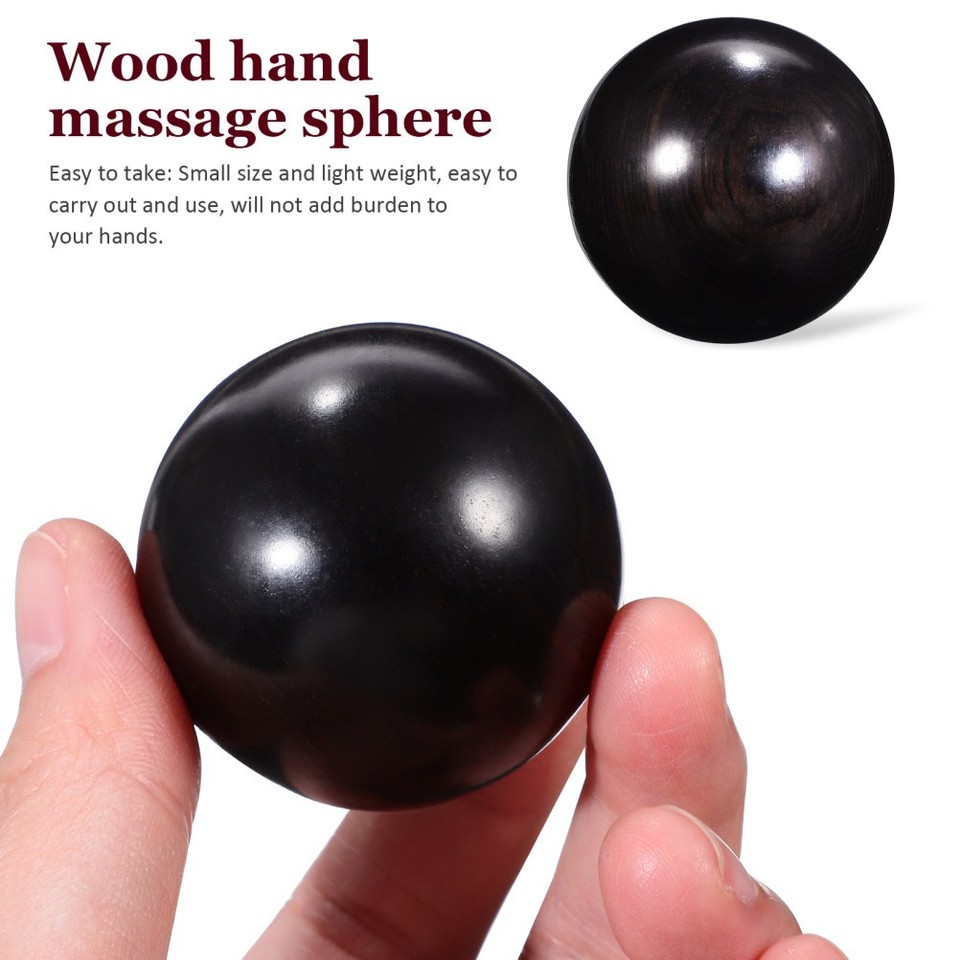 2 Pcs Reusable Wood Balls Massage Accessories Hand Massaging Exercise ...