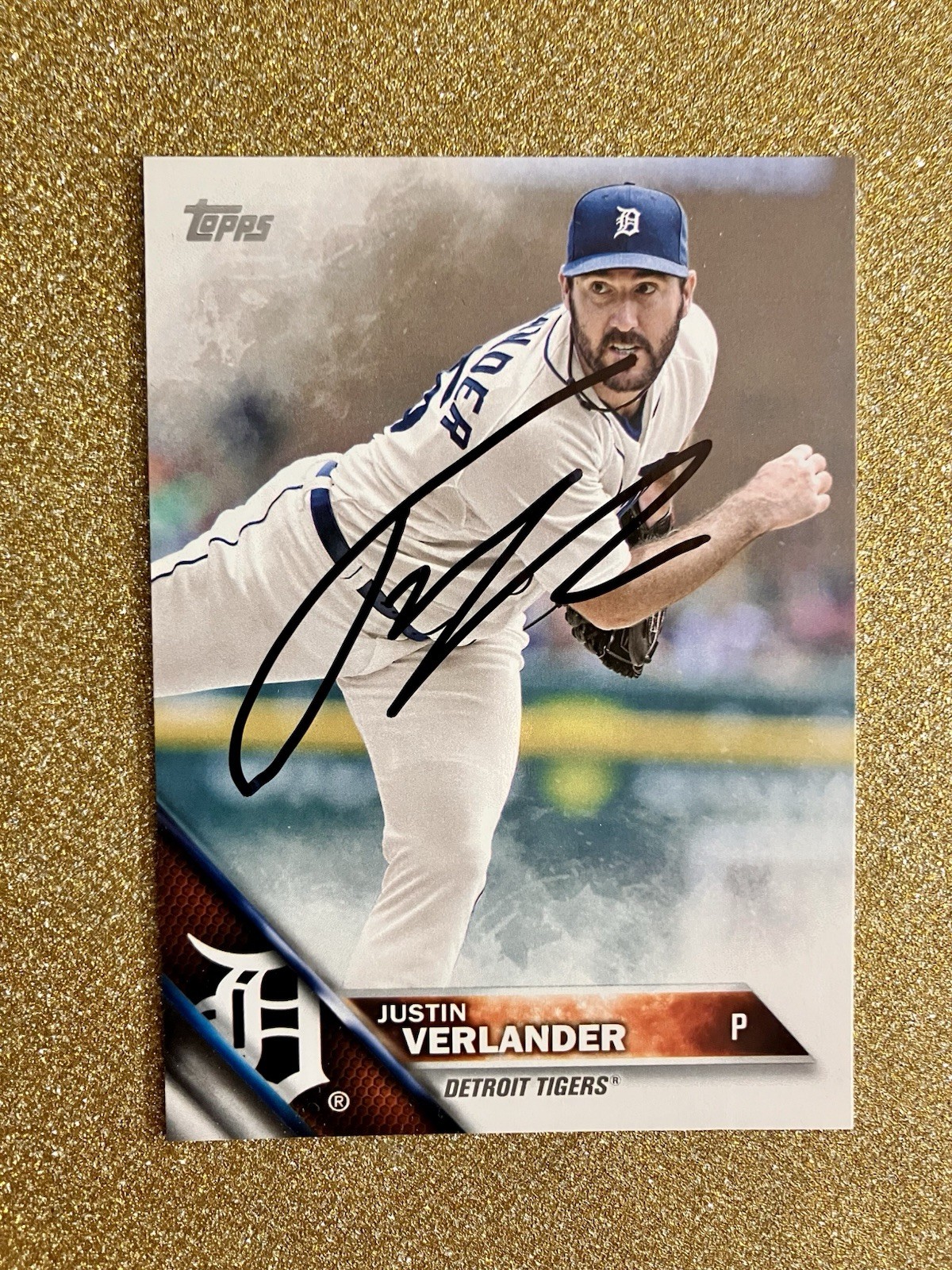 2016 Topps Series 1- #255 Justin Verlander Signed On-card Autograph ...