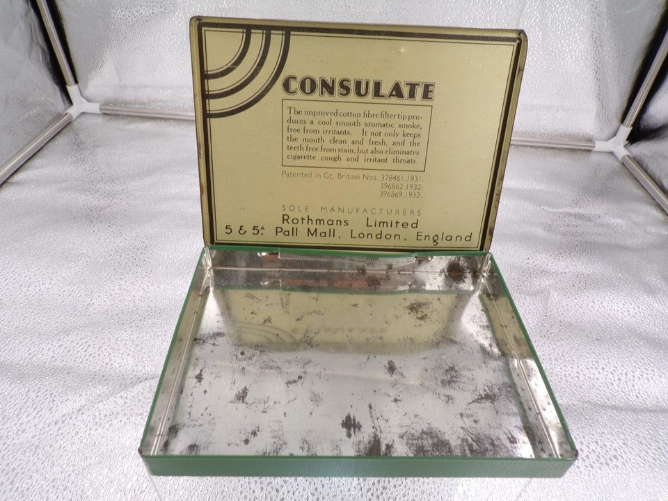 Consulate Filter Cork Tipped Virginia Cigarette tin tobacco G71 | eBay UK