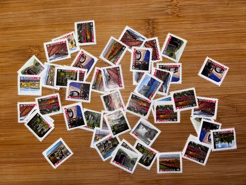 50 Canadian Postage Stamps Off Paper No Gum Uncancelled | eBay