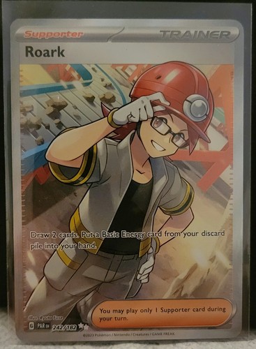 Pokemon TCG Card Roark 242/182 S&V Paradox Rift Secret Rare Full Art NM ...