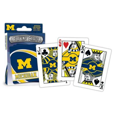 Michigan Wolverines Playing Cards Logo Design [NEW] NCAA Poker Euchre ...