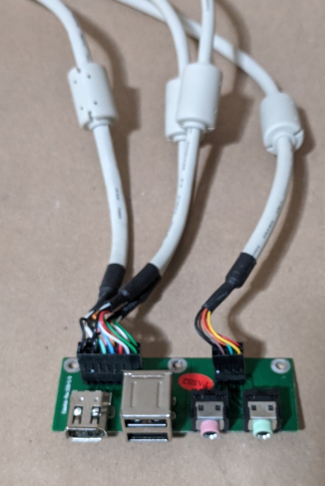 PC Tower Case Front Panel PCB Port Assembly: 2x USB 2.0/Audio/MIC ...